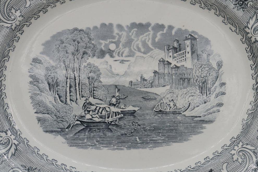 Large oval Victorian meat platter – Antiquely